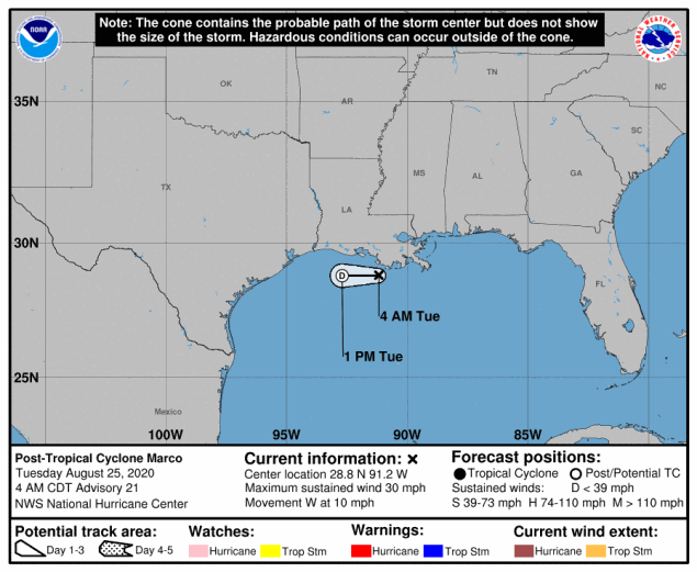 POST-TROPICAL CYCLONE Marco - Florida Tropical Weather Forecast and ...