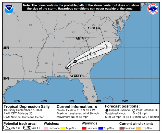 TROPICAL DEPRESSION Sally - Florida Tropical Weather Forecast and ...
