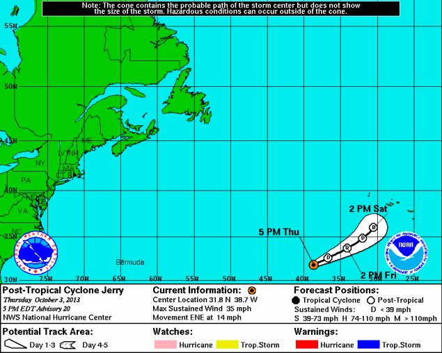Post-Tropical Cyclone Jerry - Florida Tropical Weather Forecast and ...