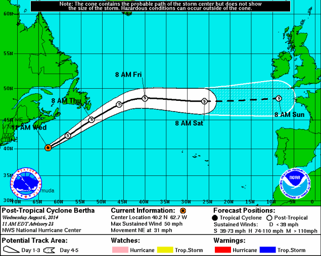 Post-Tropical Cyclone Bertha - Florida Tropical Weather Forecast and ...